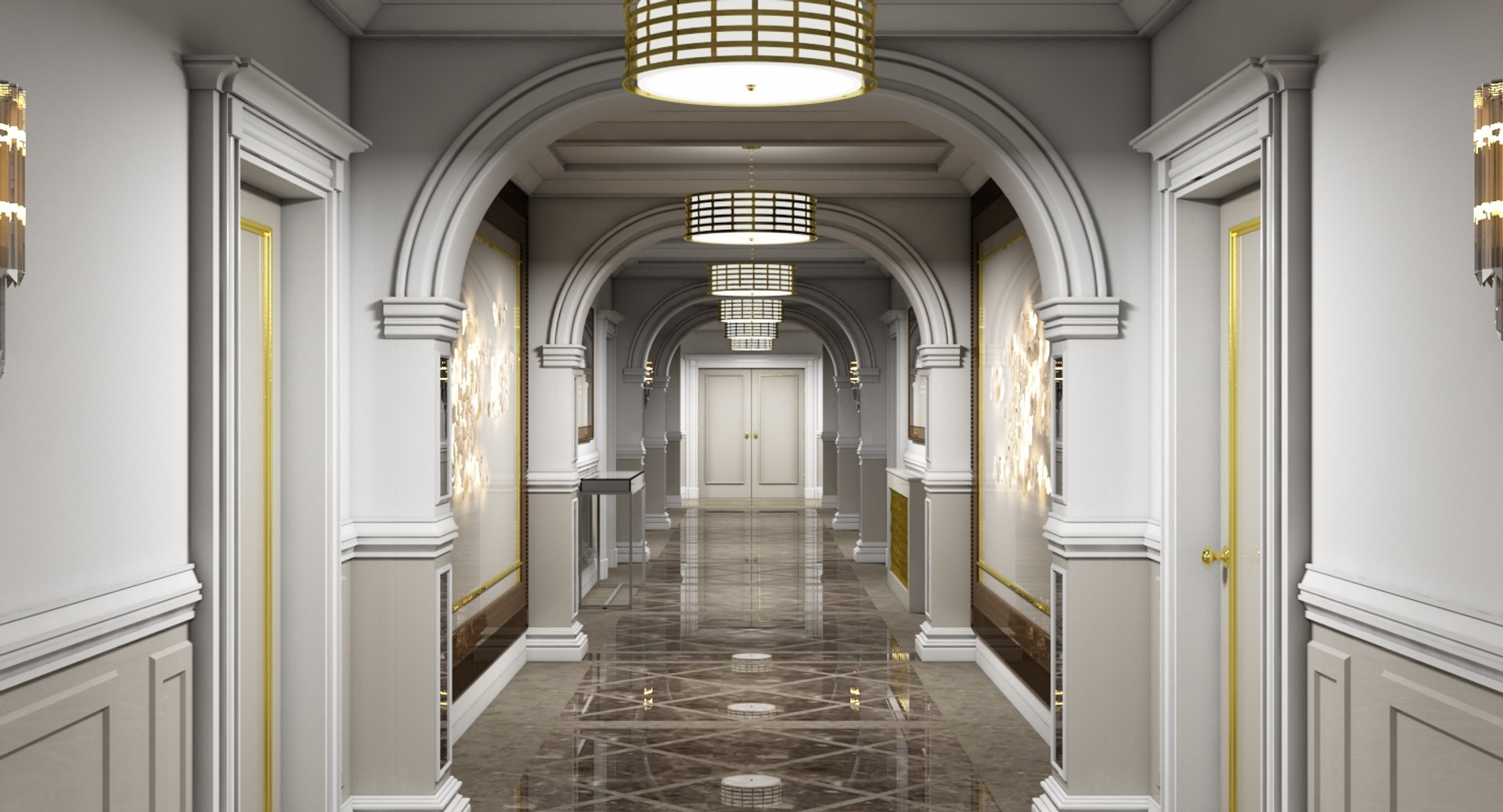 3D Corridor Interior - TurboSquid 1252254