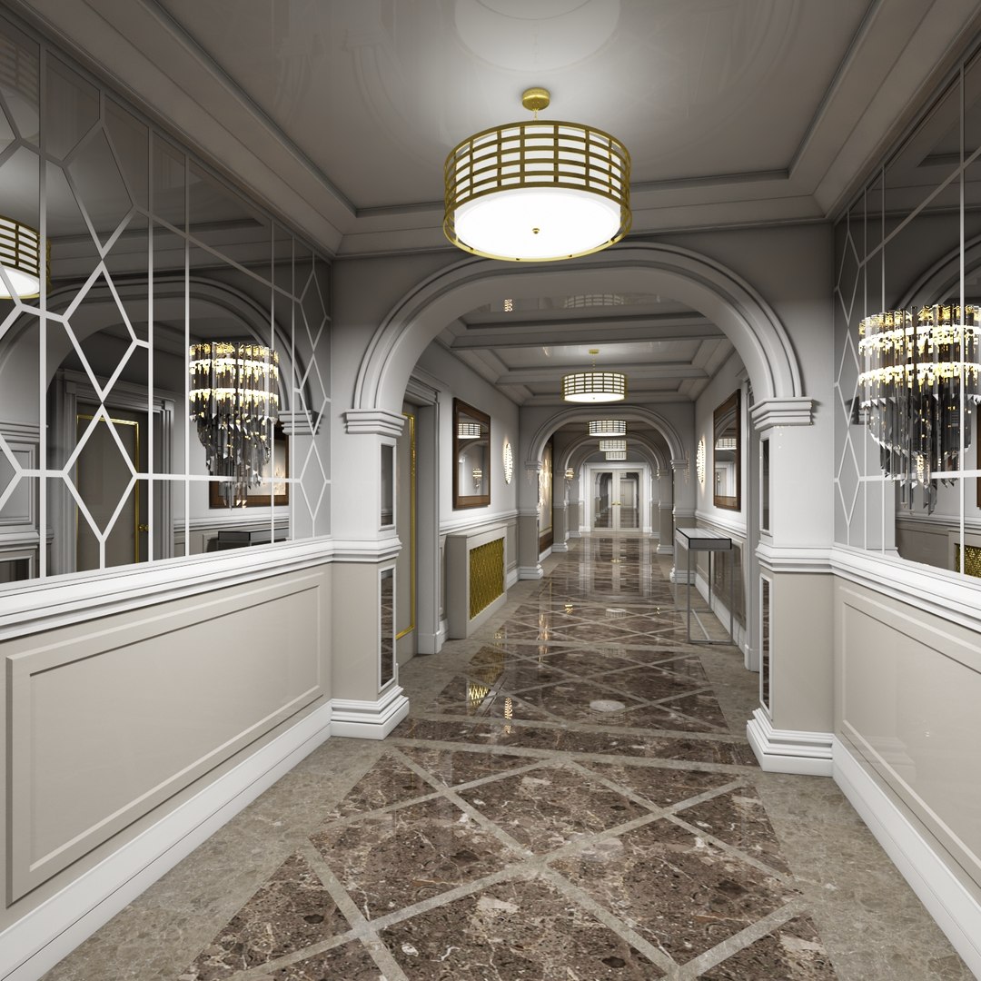 3D Corridor Interior - TurboSquid 1252254