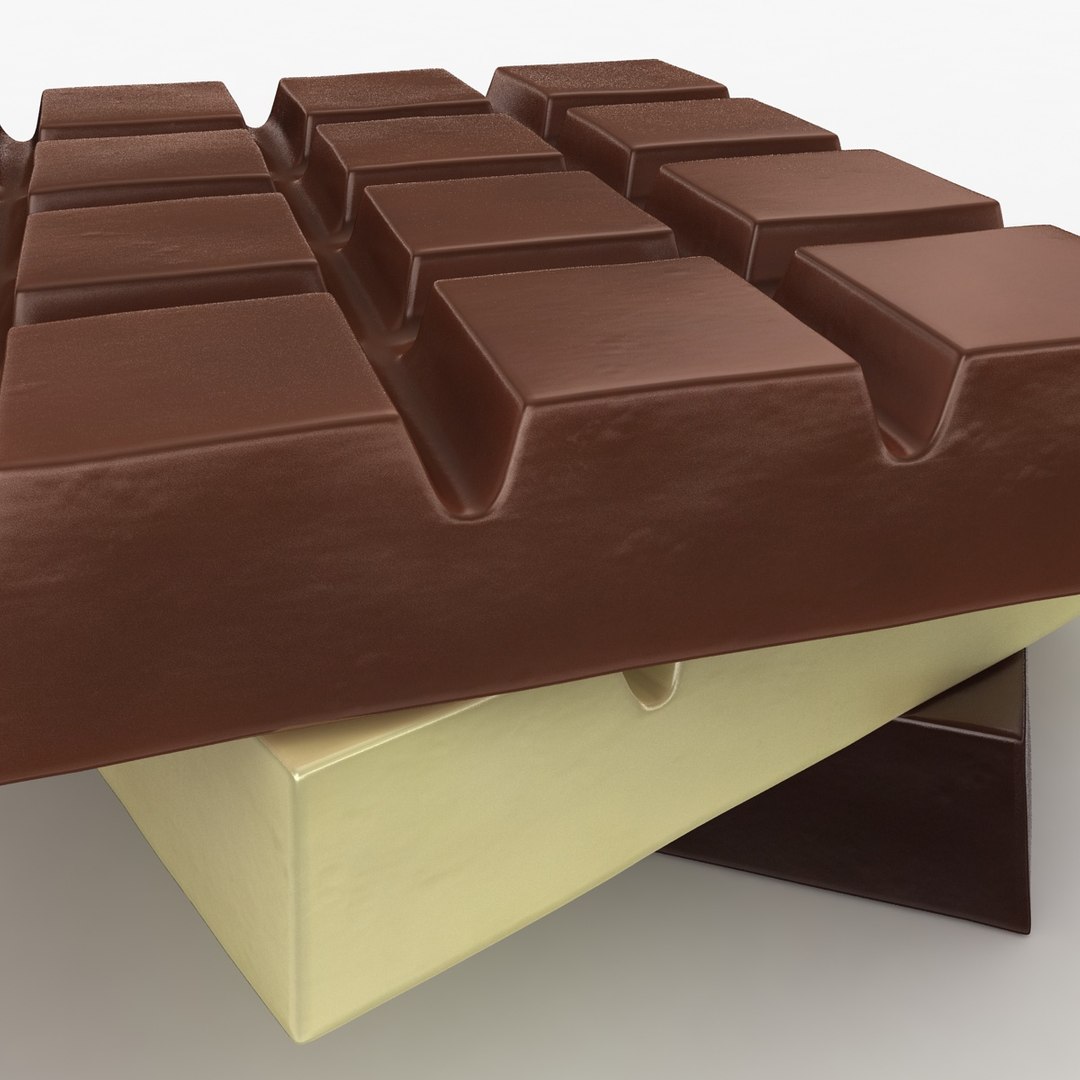 3d Realistic Chocolate Bar 3