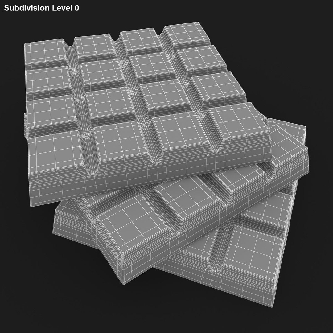 3d Realistic Chocolate Bar 3