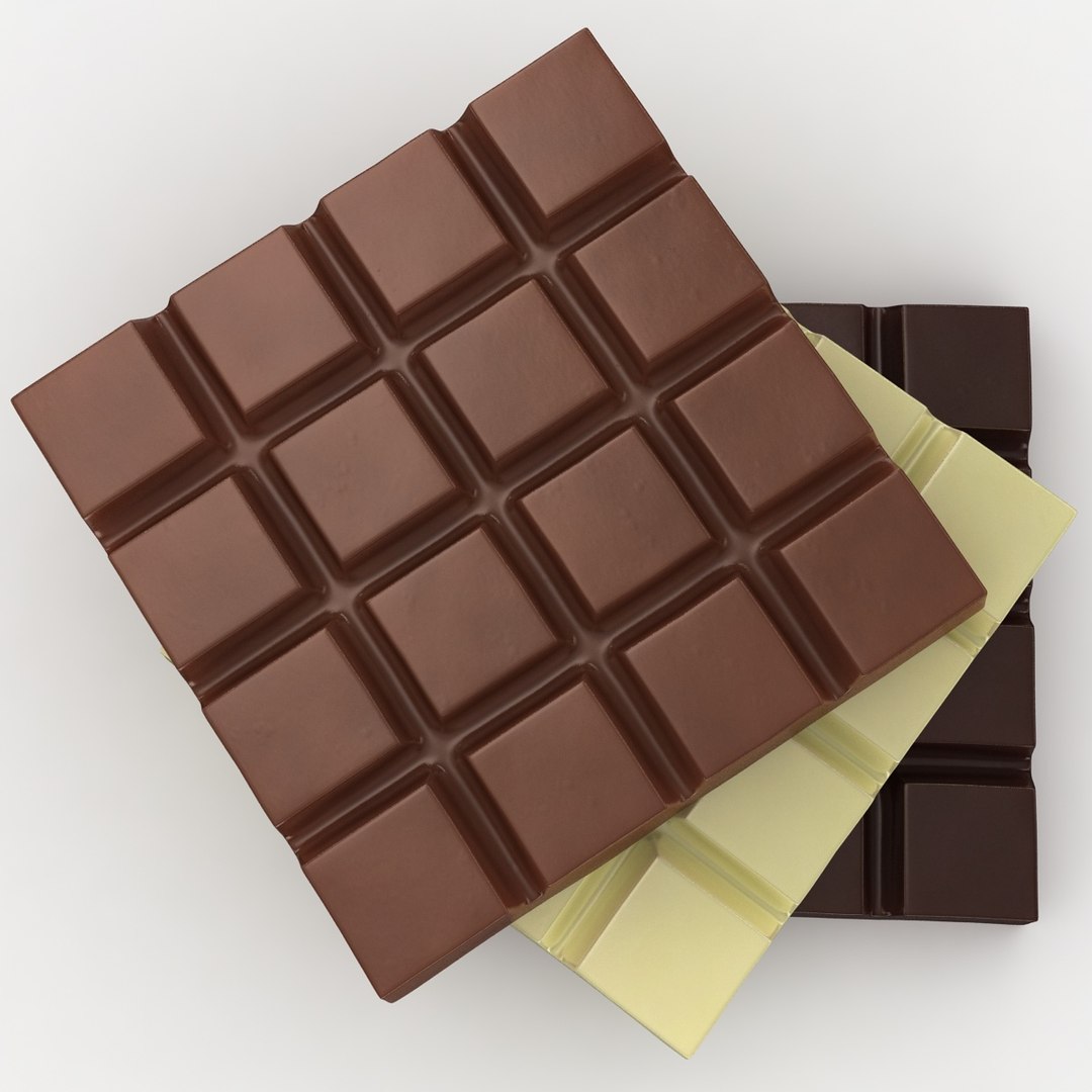 3d Realistic Chocolate Bar 3