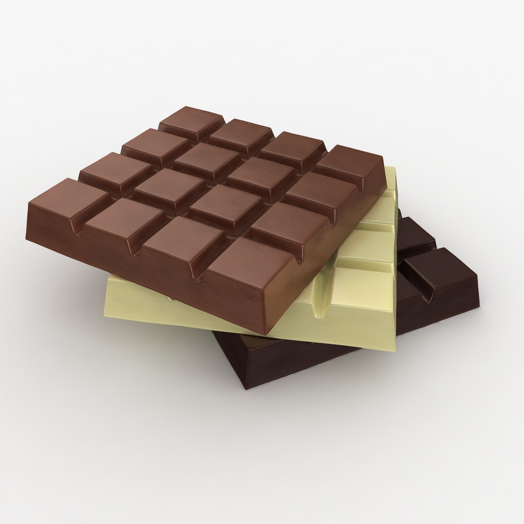 3d Realistic Chocolate Bar 3