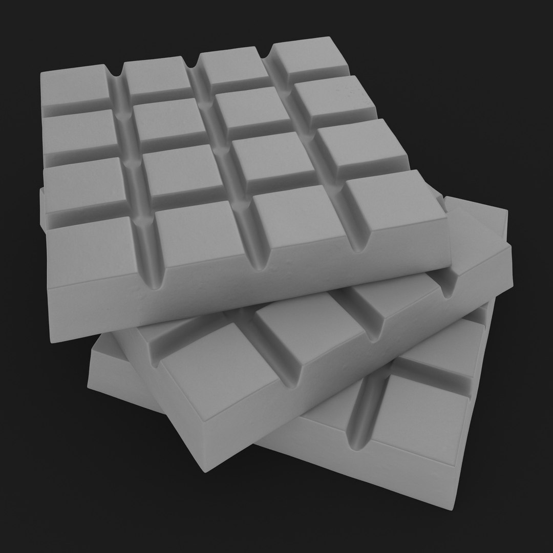 3d Realistic Chocolate Bar 3