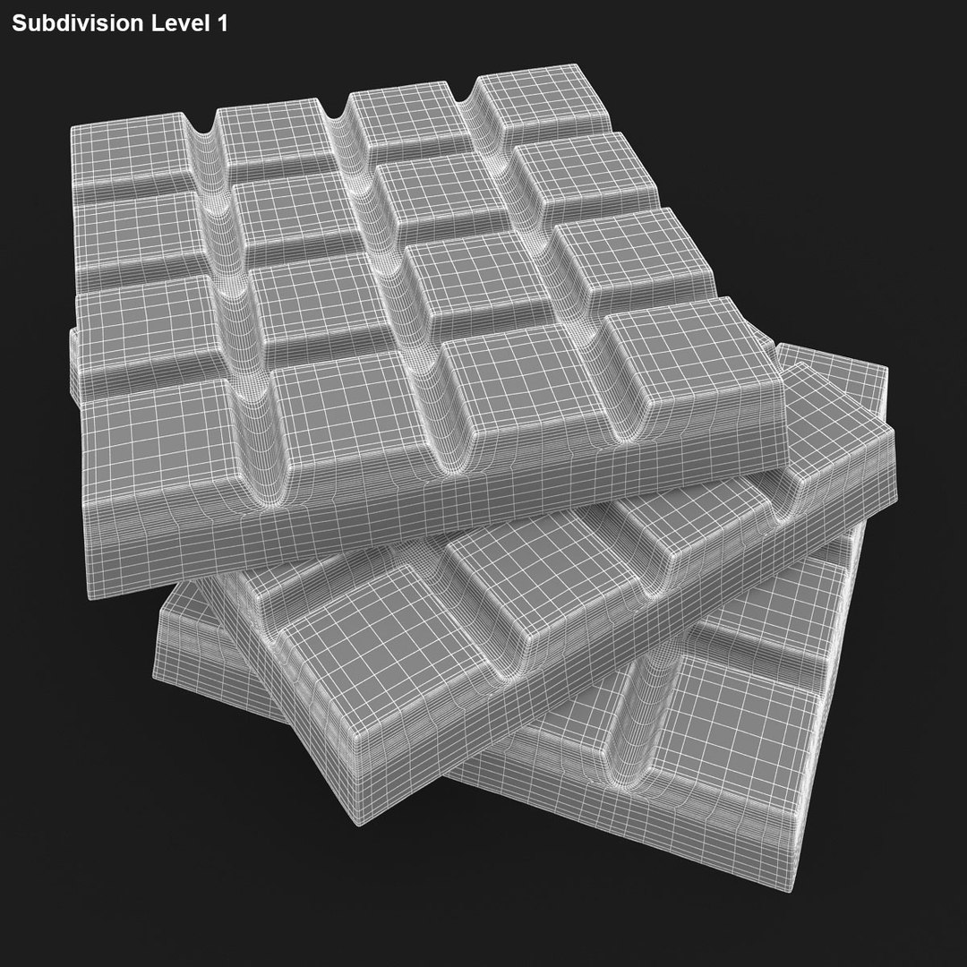 3d Realistic Chocolate Bar 3