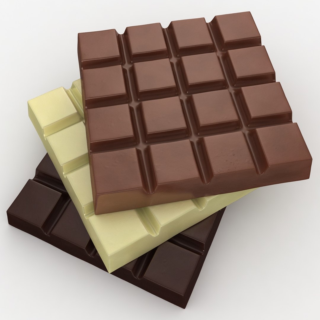 3d Realistic Chocolate Bar 3