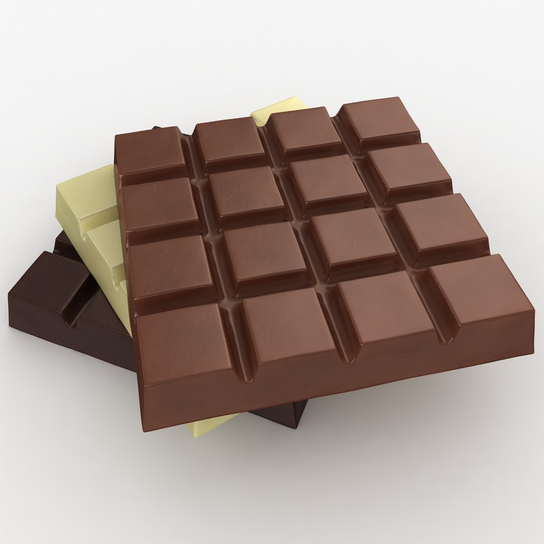 3d Realistic Chocolate Bar 3