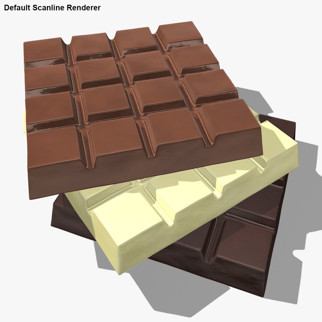 3d Realistic Chocolate Bar 3