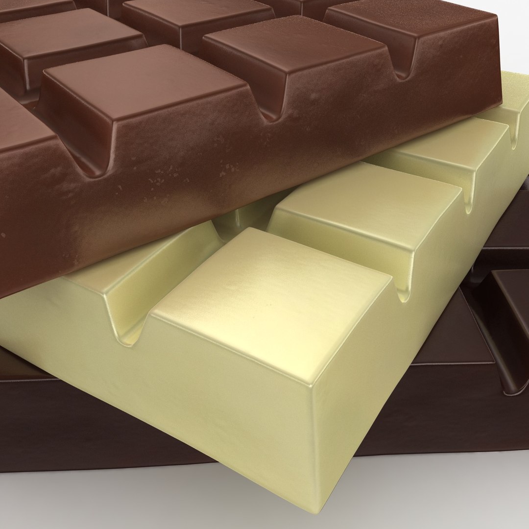 3d Realistic Chocolate Bar 3