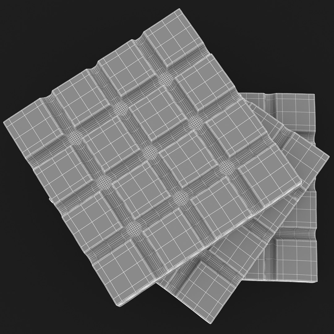 3d Realistic Chocolate Bar 3
