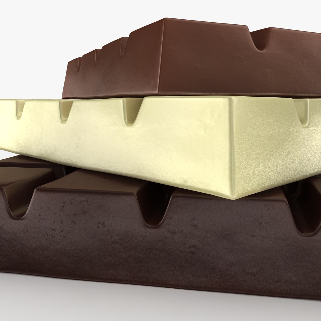 3d Realistic Chocolate Bar 3