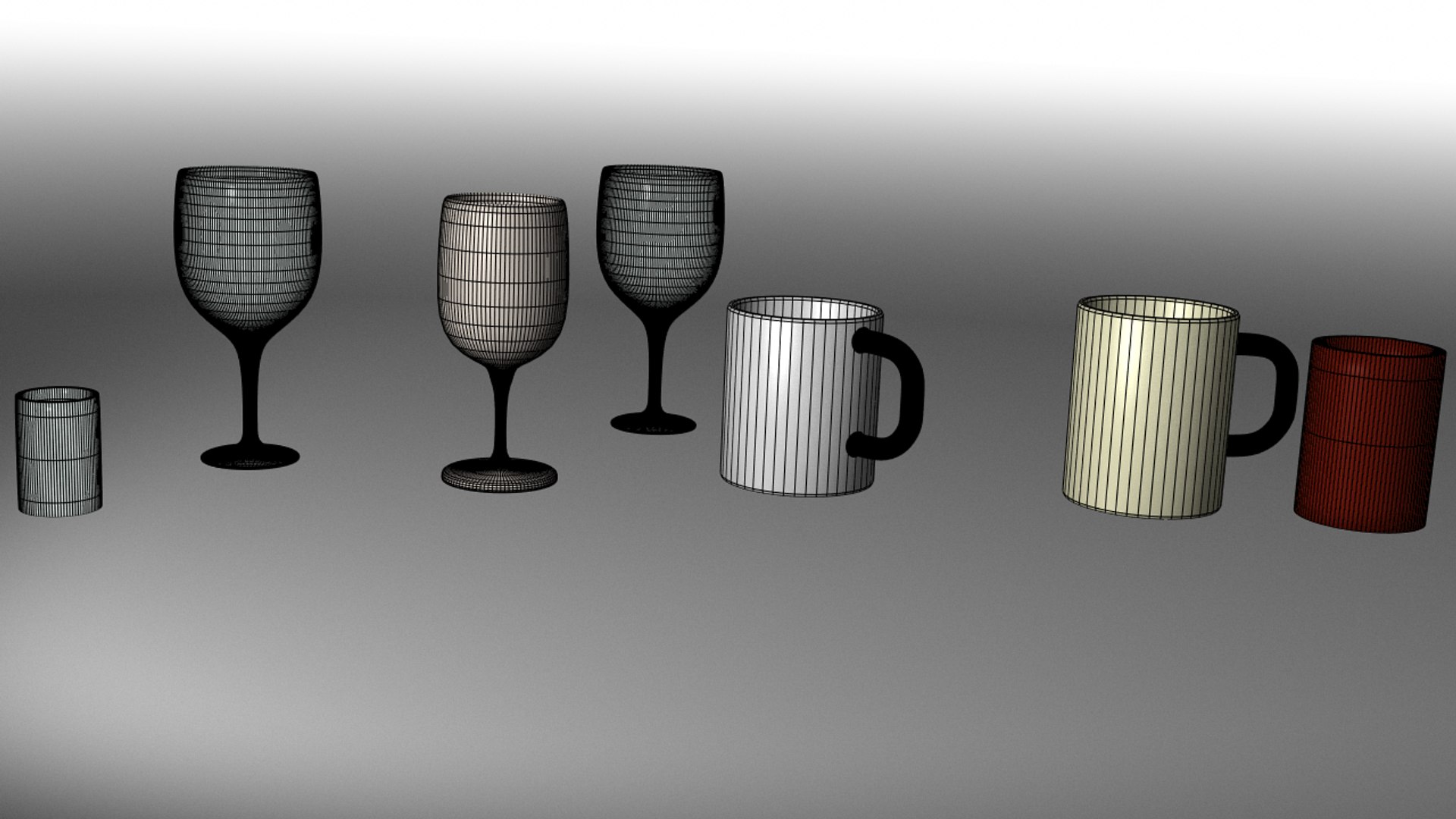 Maya Set Glasses Cups