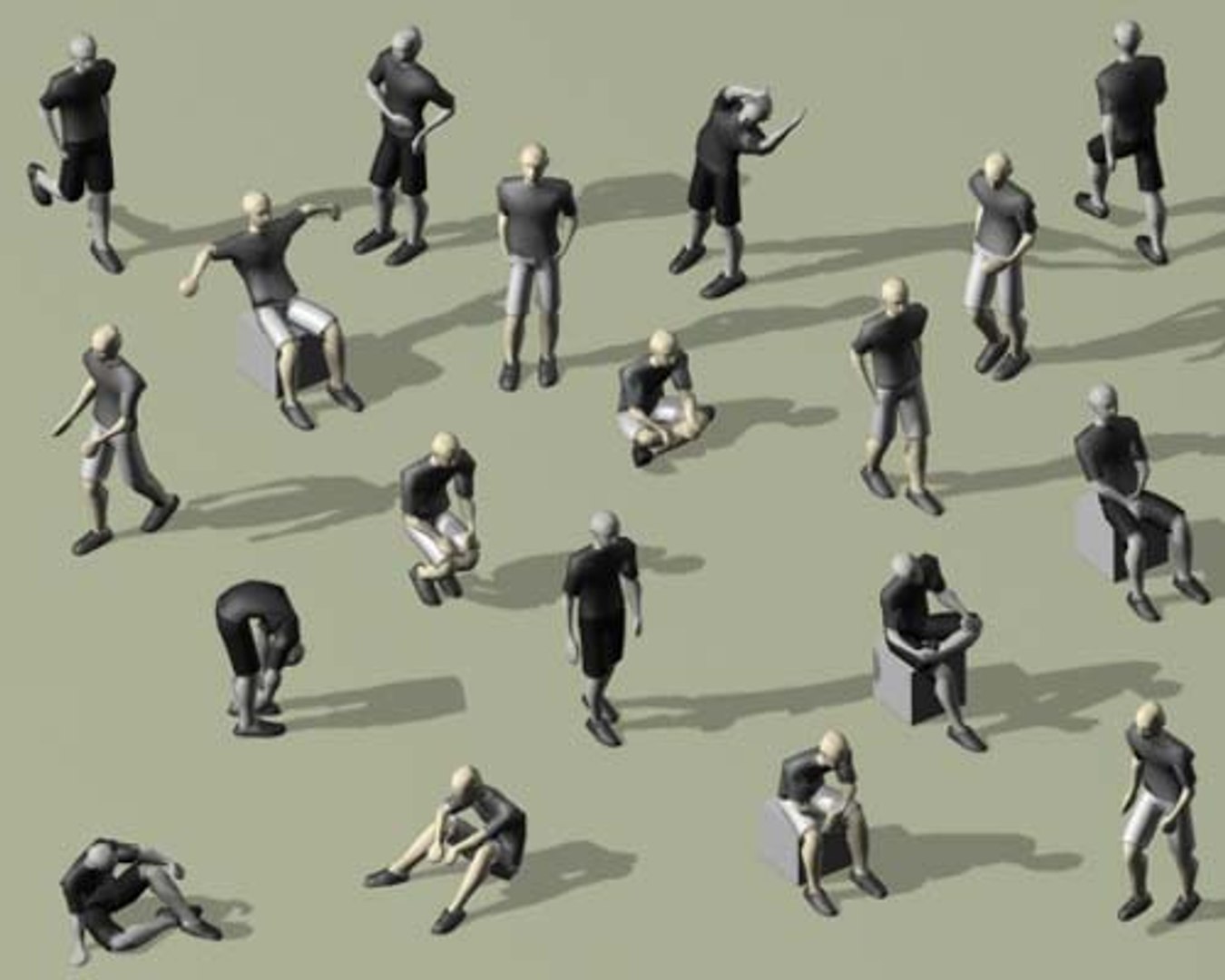 3d model of man male collektion