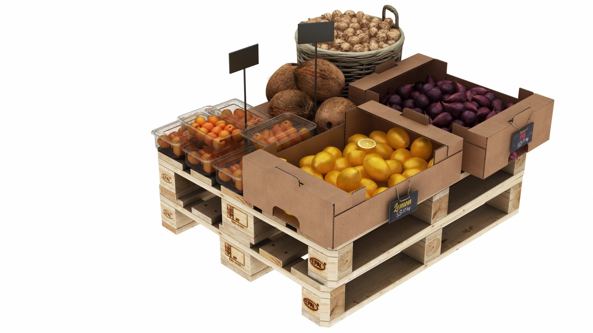 3D model fruit display 1 hazelnuts - TurboSquid 1550112