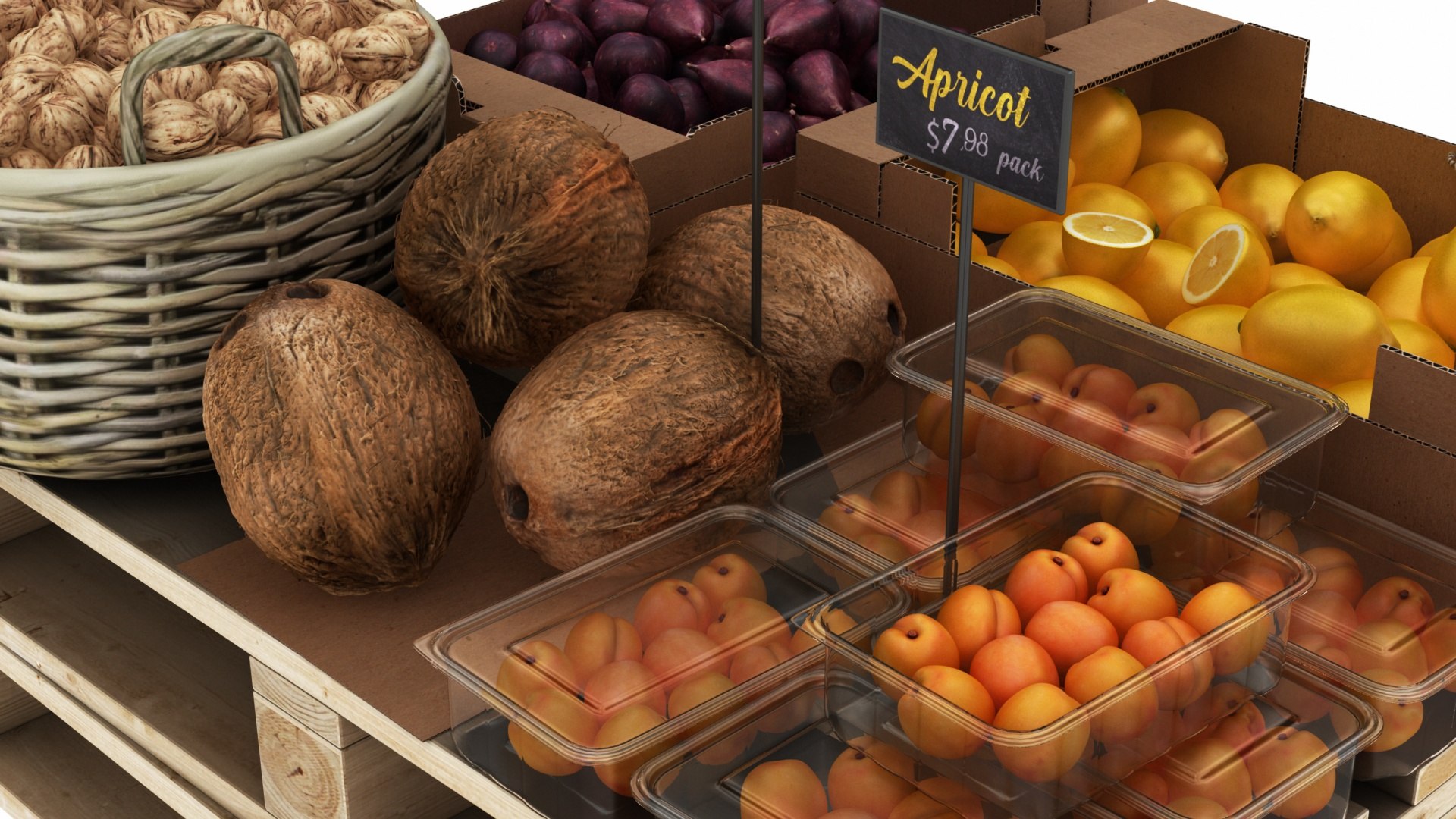 3D model fruit display 1 hazelnuts - TurboSquid 1550112