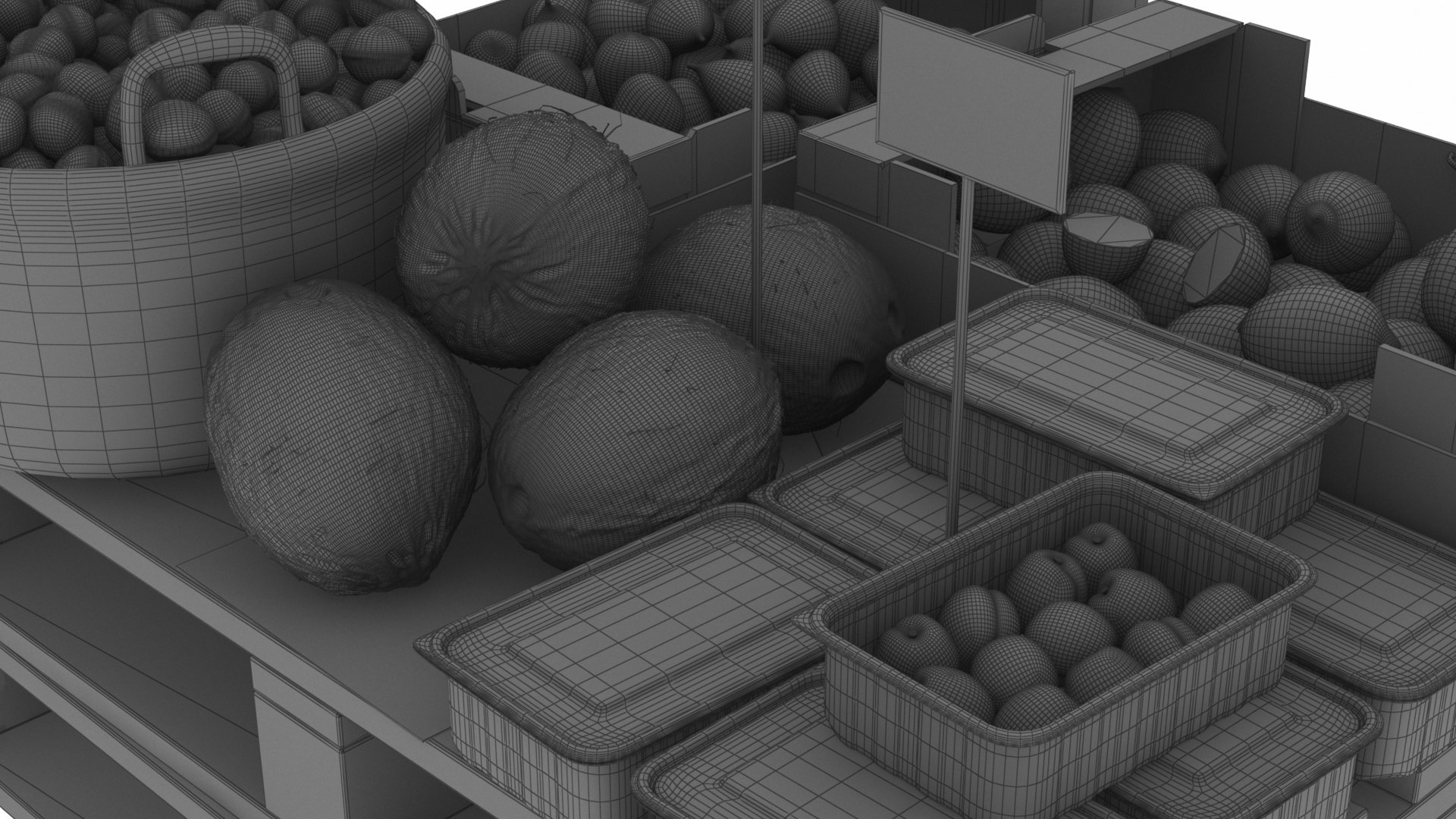 3D model fruit display 1 hazelnuts - TurboSquid 1550112
