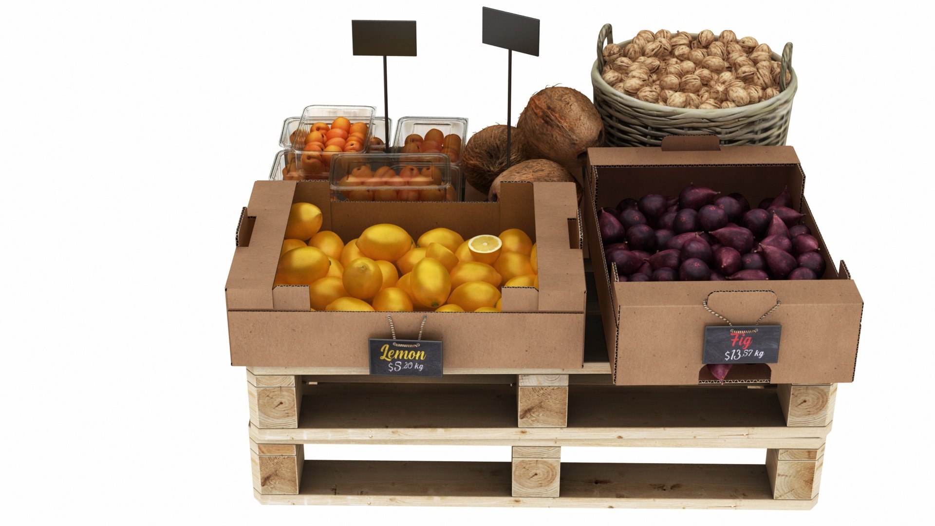 3D model fruit display 1 hazelnuts - TurboSquid 1550112