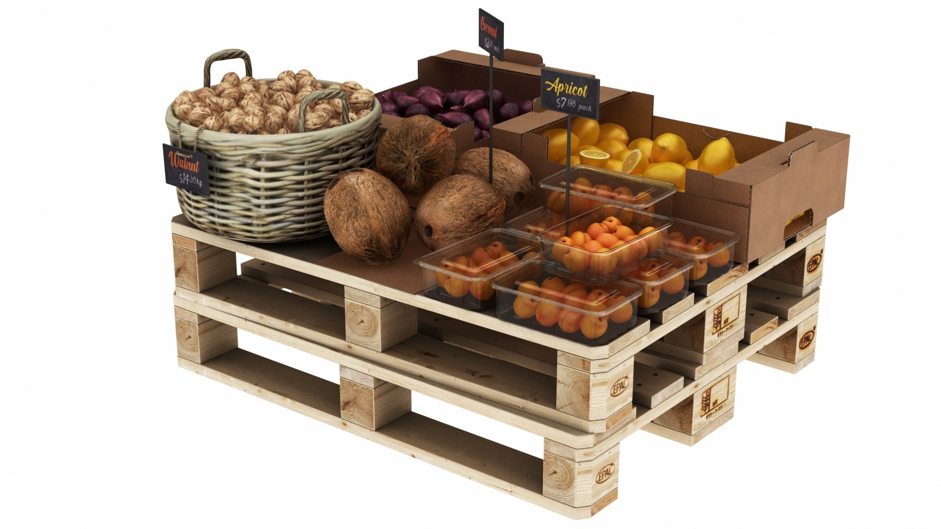 3D model fruit display 1 hazelnuts - TurboSquid 1550112