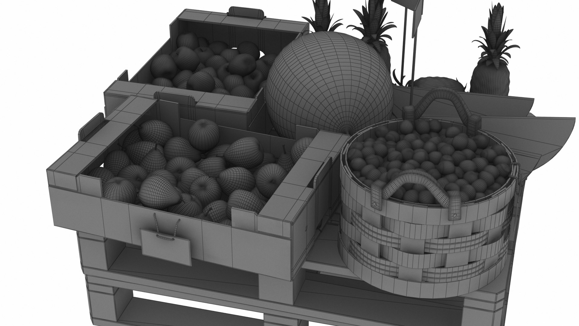 3D model fruit display 1 hazelnuts - TurboSquid 1550112