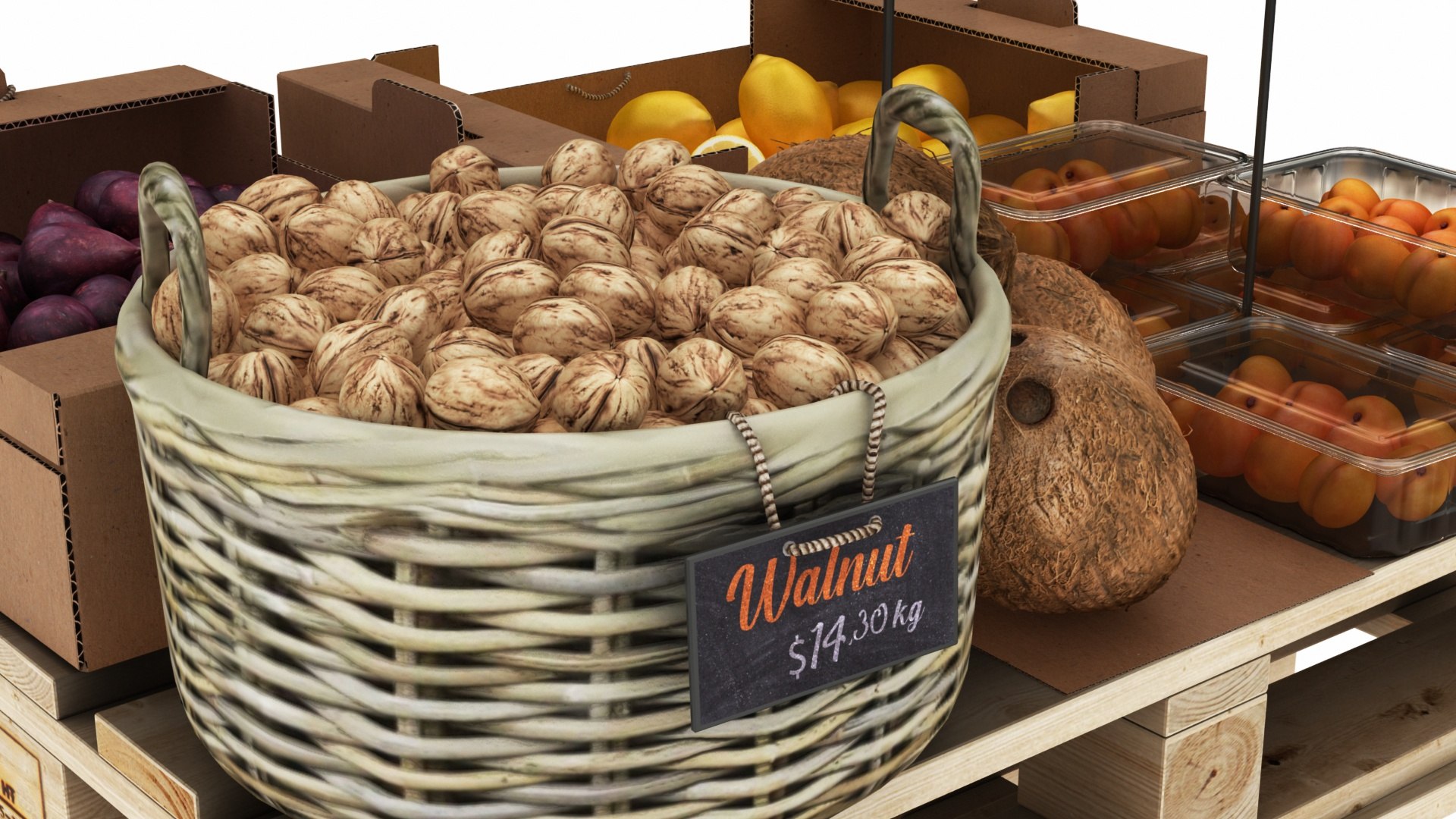 3D model fruit display 1 hazelnuts - TurboSquid 1550112