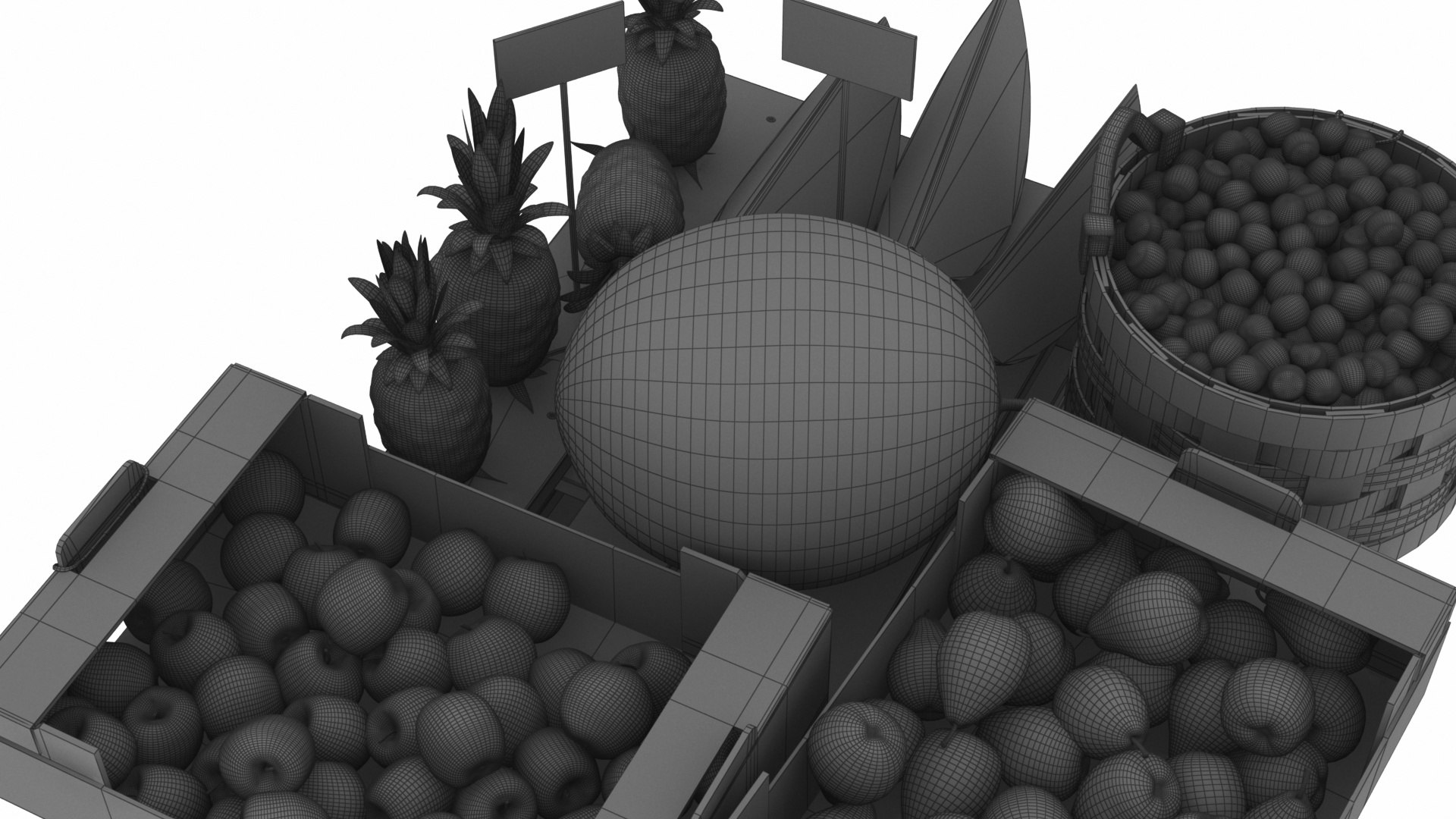 3D model fruit display 1 hazelnuts - TurboSquid 1550112