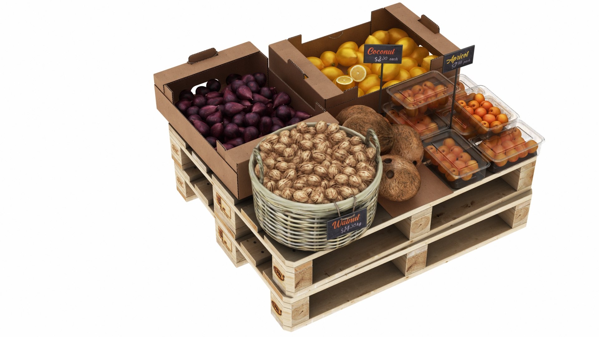 3D model fruit display 1 hazelnuts - TurboSquid 1550112