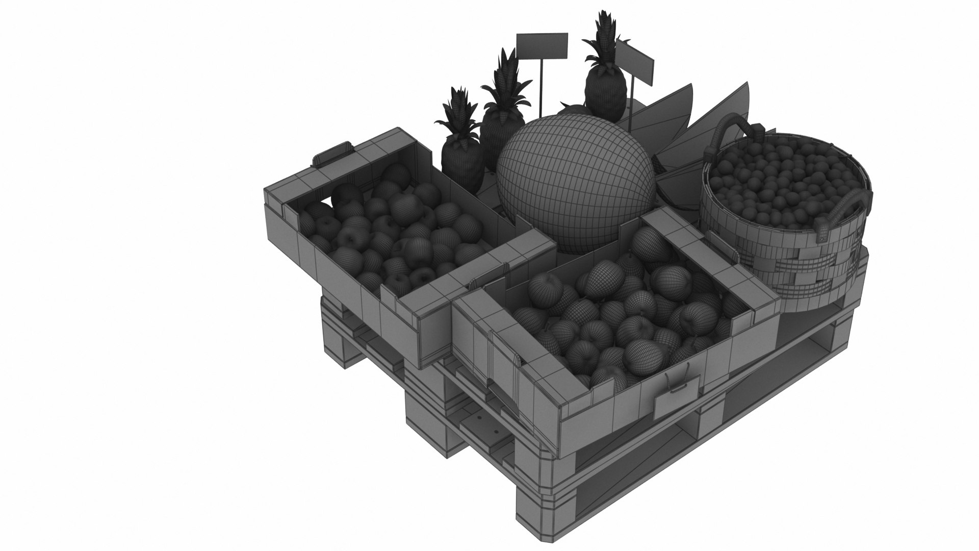 3D model fruit display 1 hazelnuts - TurboSquid 1550112