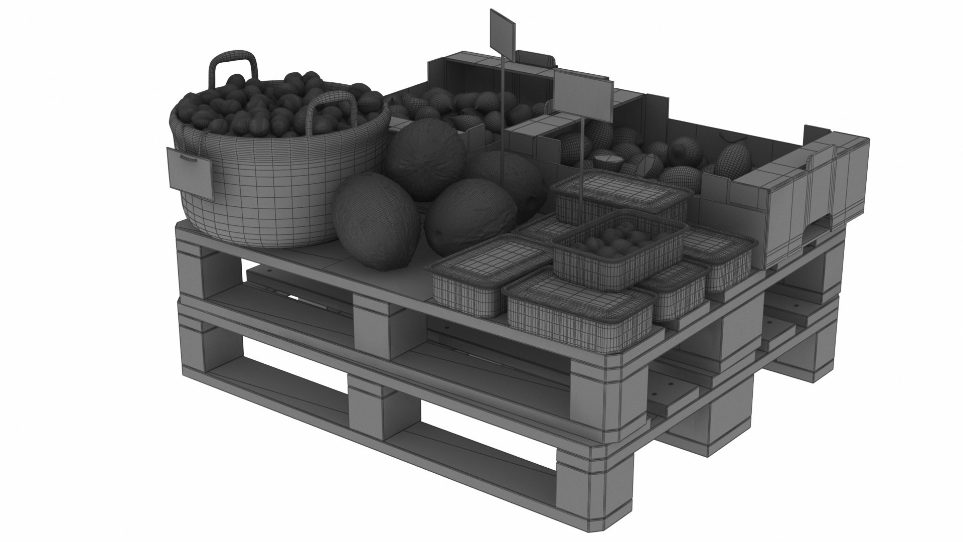 3D model fruit display 1 hazelnuts - TurboSquid 1550112