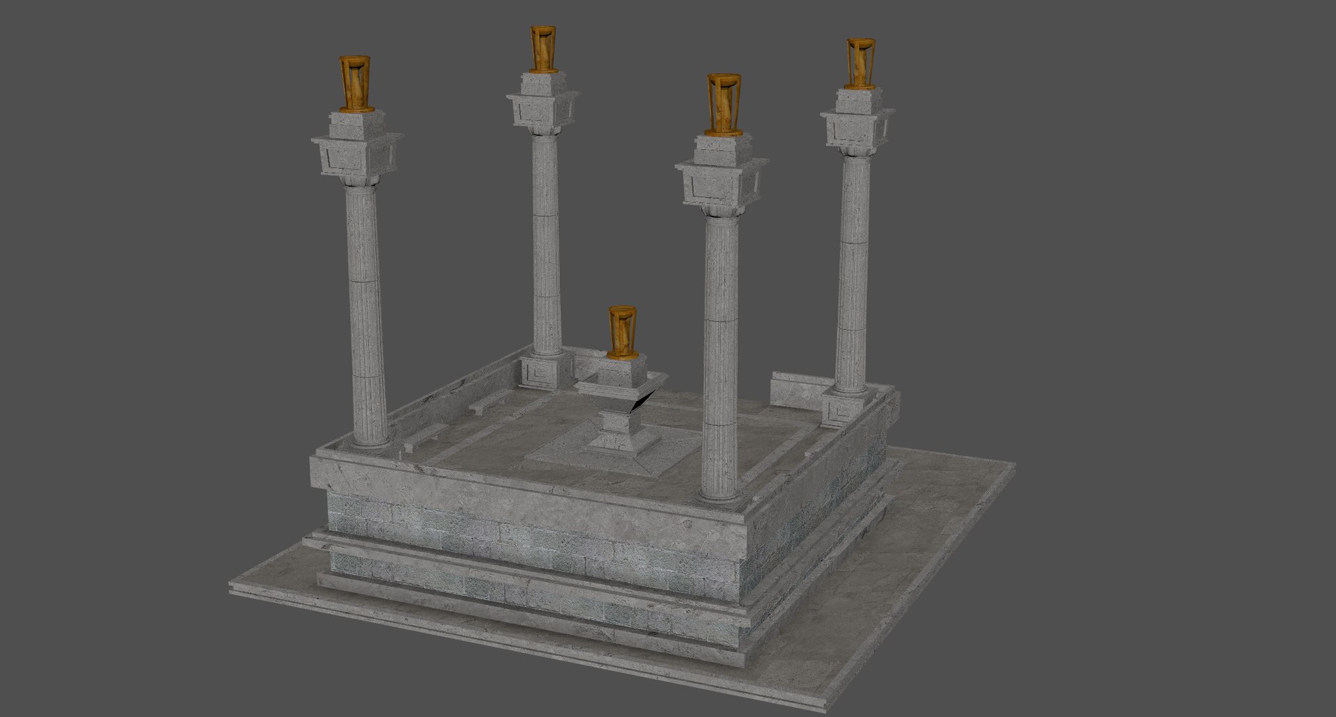 3D Ancient Altar Model - TurboSquid 2348637