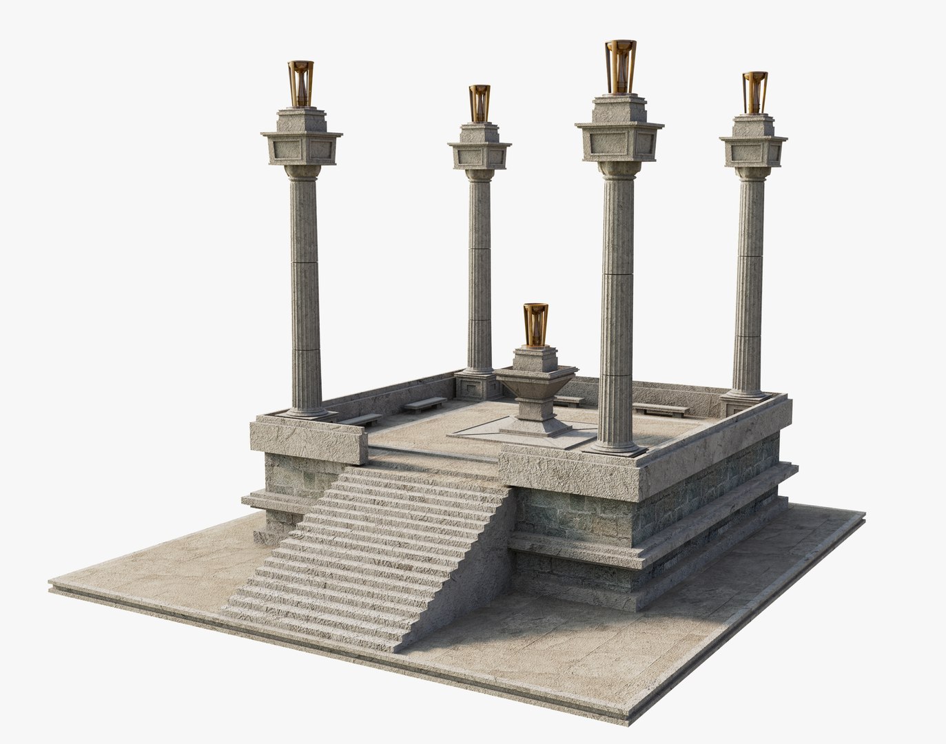 3D Ancient Altar Model - TurboSquid 2348637