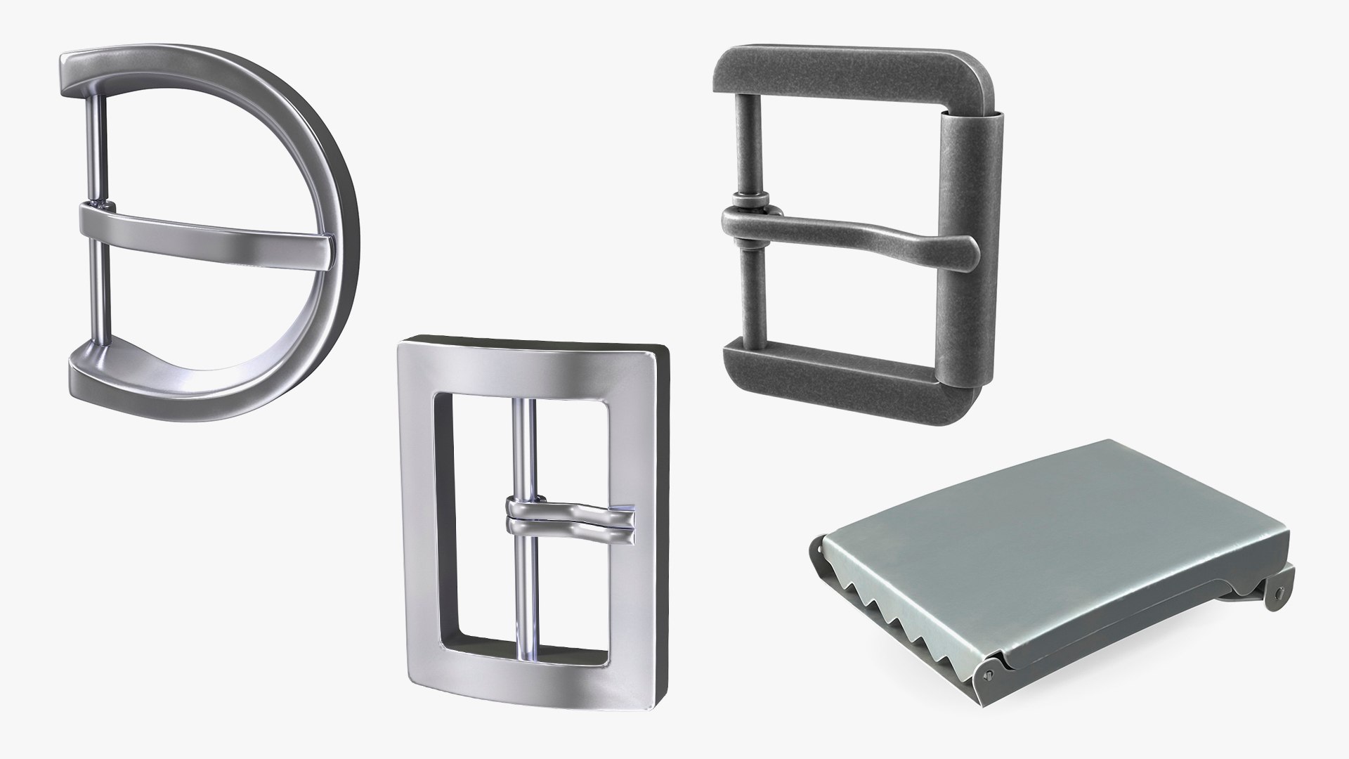 Buckles Collection 3 3D model - TurboSquid 2098236