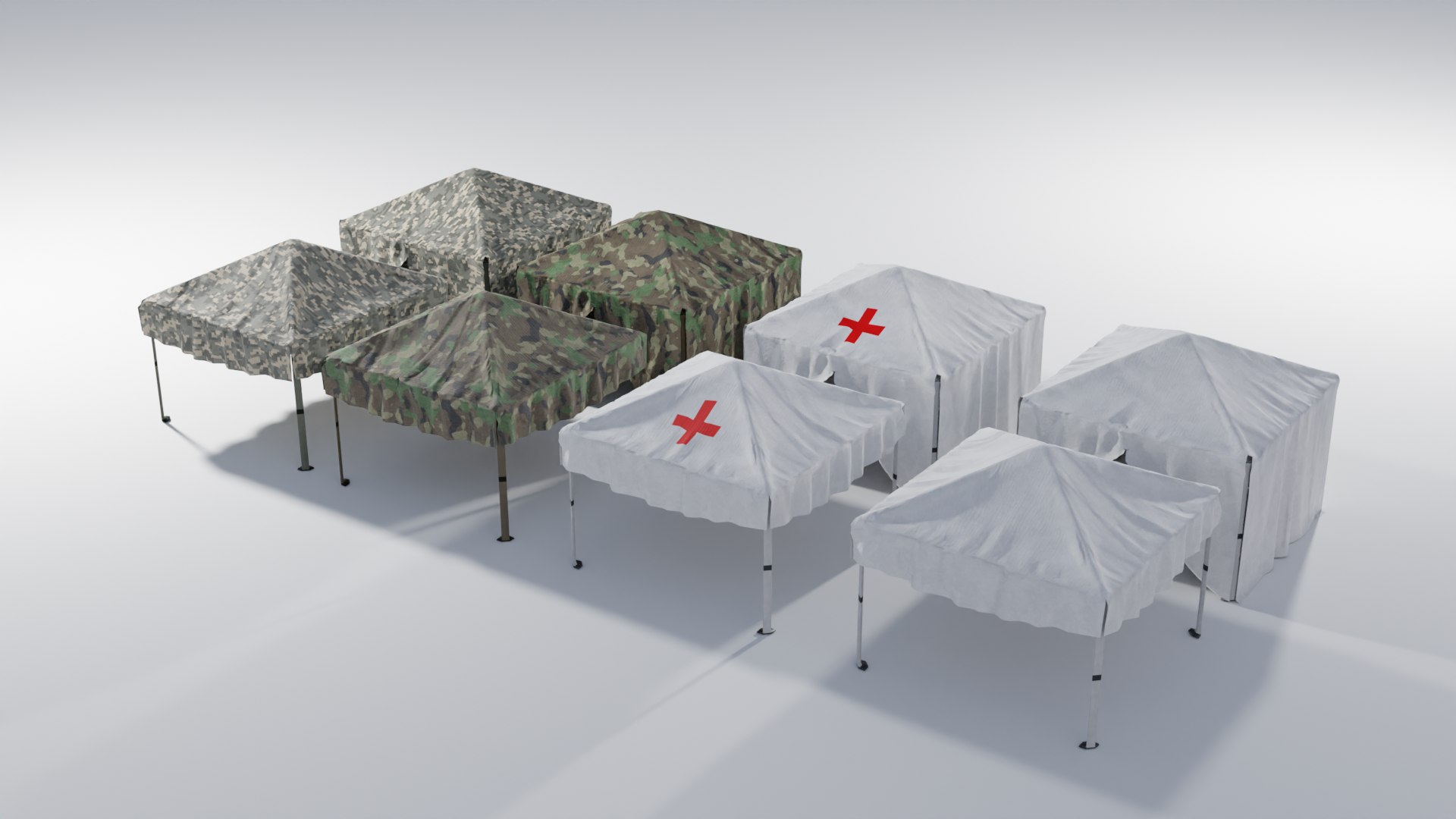Canopy Tents With Multiple Textures 3D Model - TurboSquid 1999639