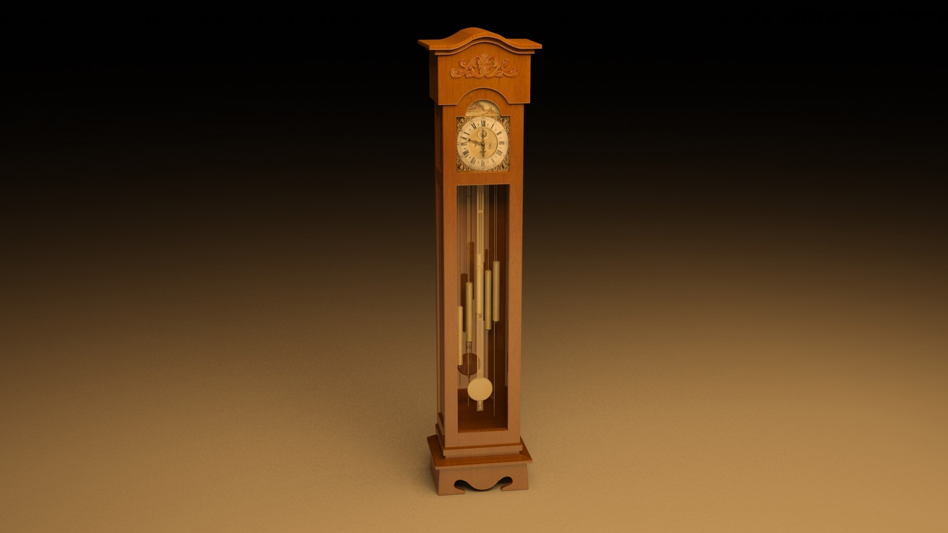 Grandfather Clock 3d Model