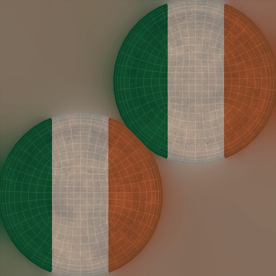 Ireland Flag Icon 3D Model - TurboSquid 2063149