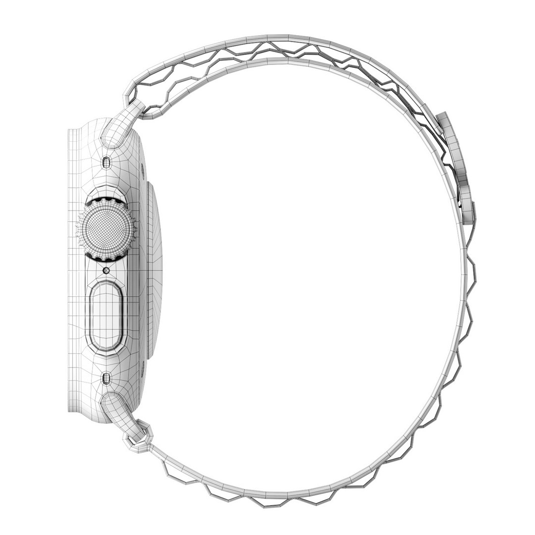 3D Apple Watch Ultra Orange Alpine Loop - TurboSquid 2054762