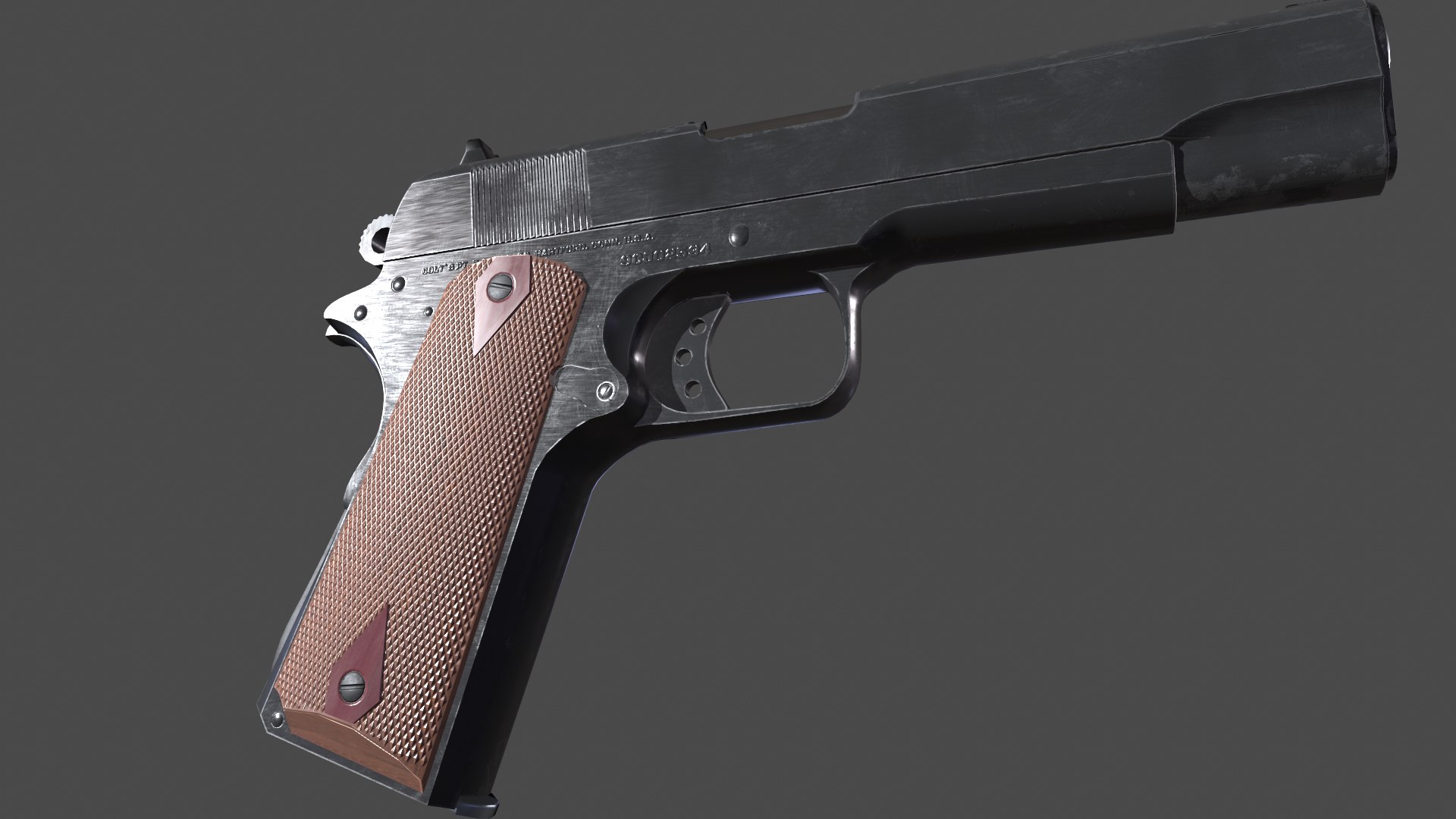 Colt 1911 PBR 3D Model - TurboSquid 2053445