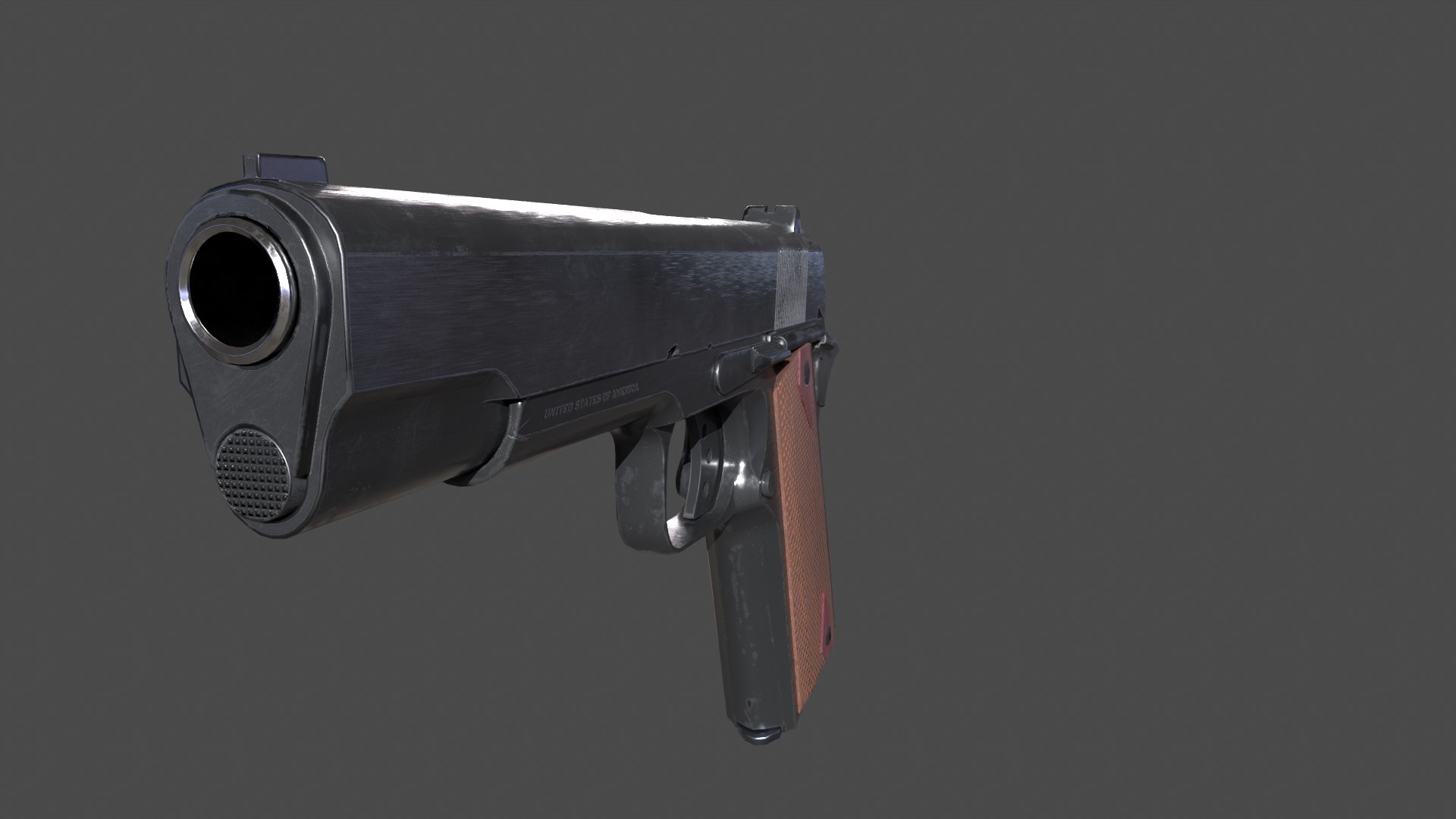 Colt 1911 PBR 3D Model - TurboSquid 2053445