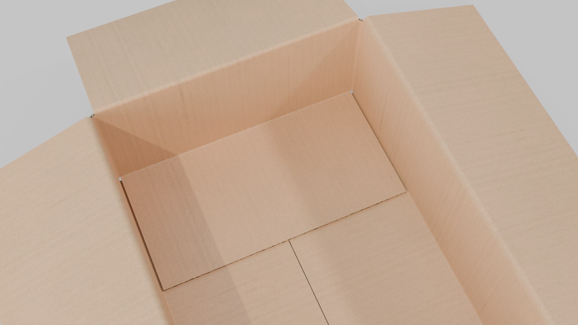 Cardboard Rectangular Long Flat Box - Rigged And Fully Customizable 3D ...