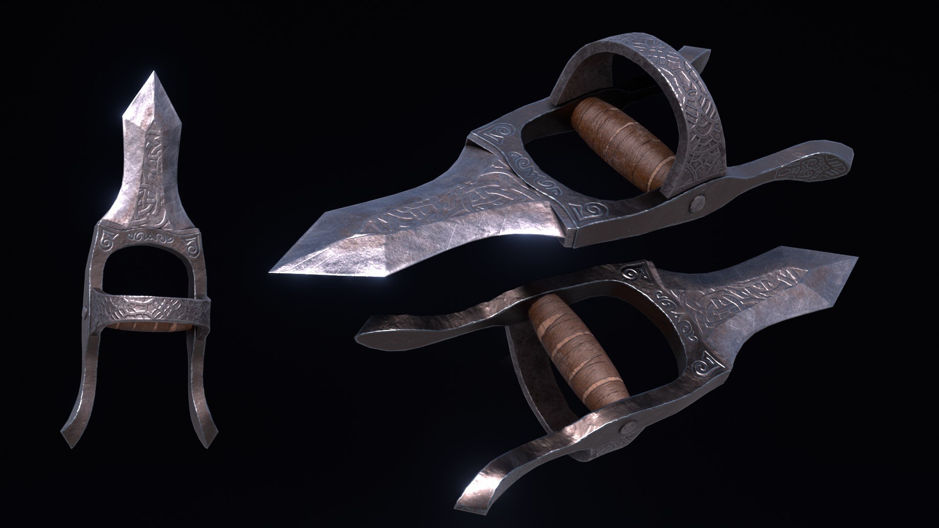 Iron Weapons Fantasy Set 3D Model - TurboSquid 1940767
