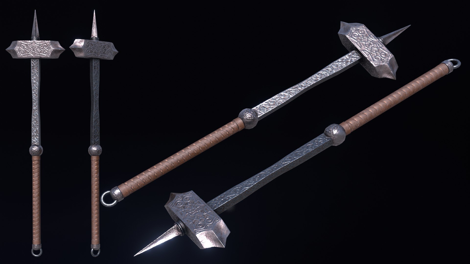 Iron Weapons Fantasy Set 3D Model - TurboSquid 1940767
