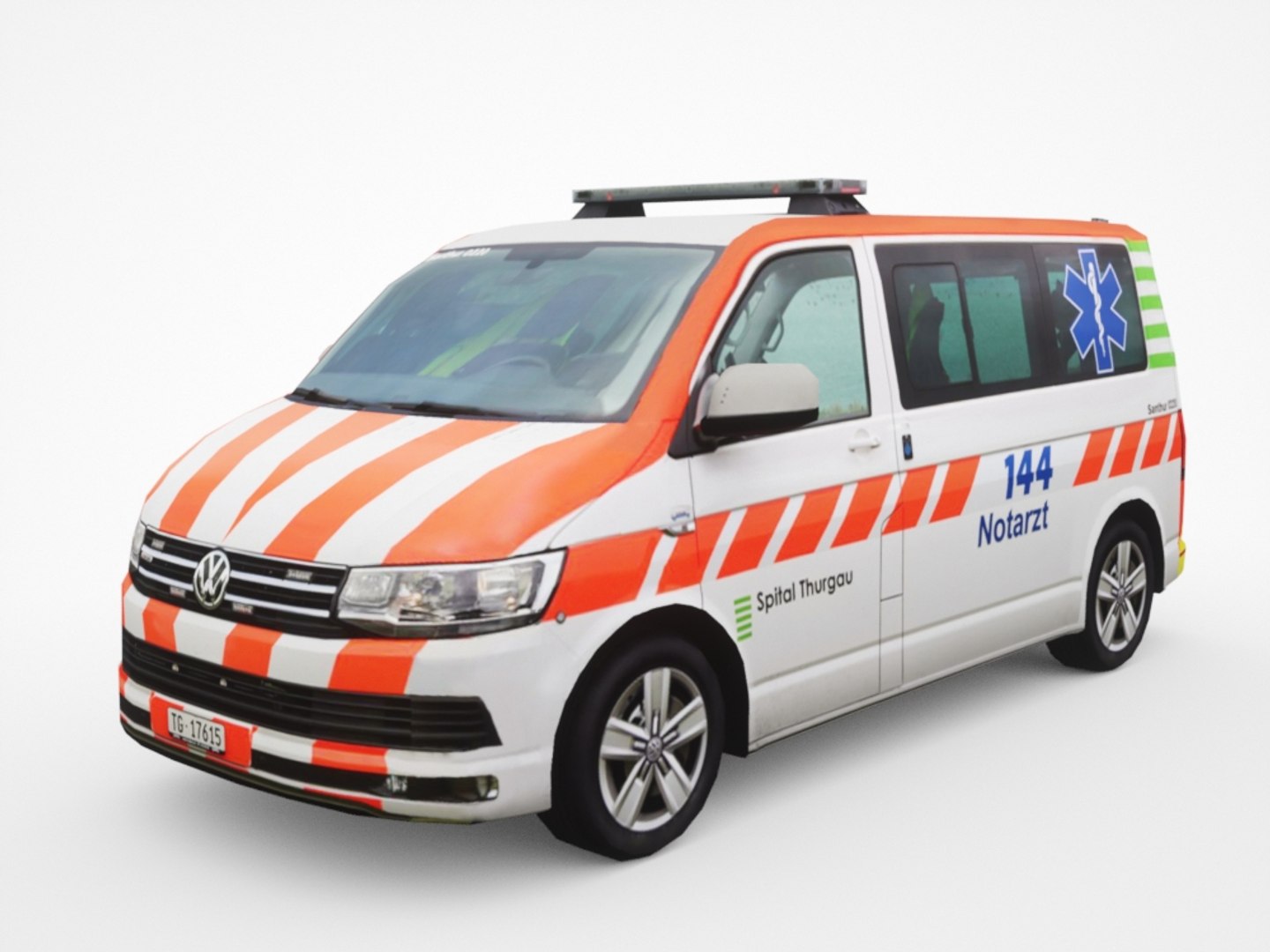 Volkswagen Transporter T6 Ambulance 3D Model - TurboSquid 1390720