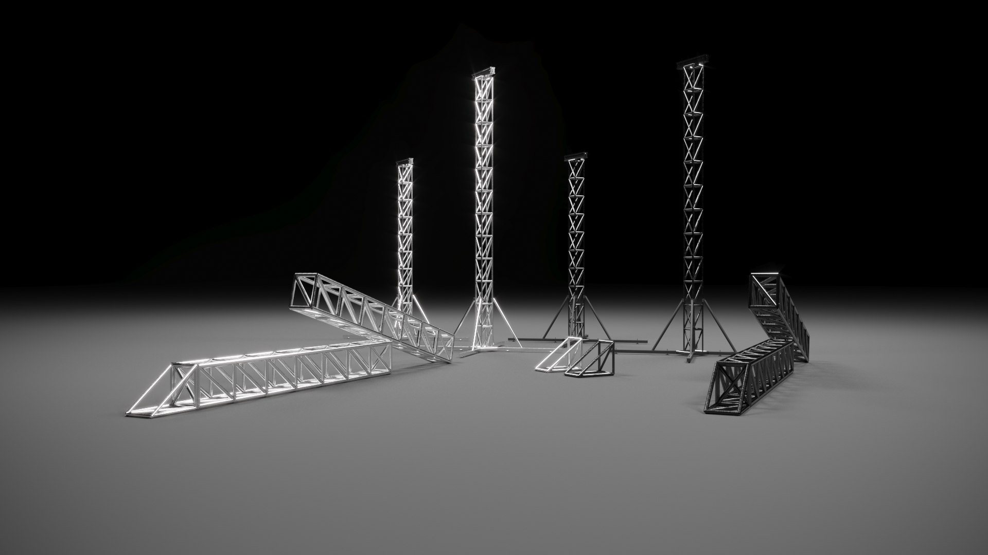 Stage Concert Truss 3D Model - TurboSquid 1884006