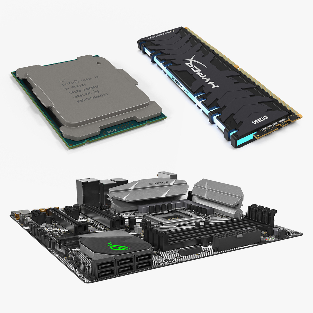 Computer components 3D model - TurboSquid 1442824