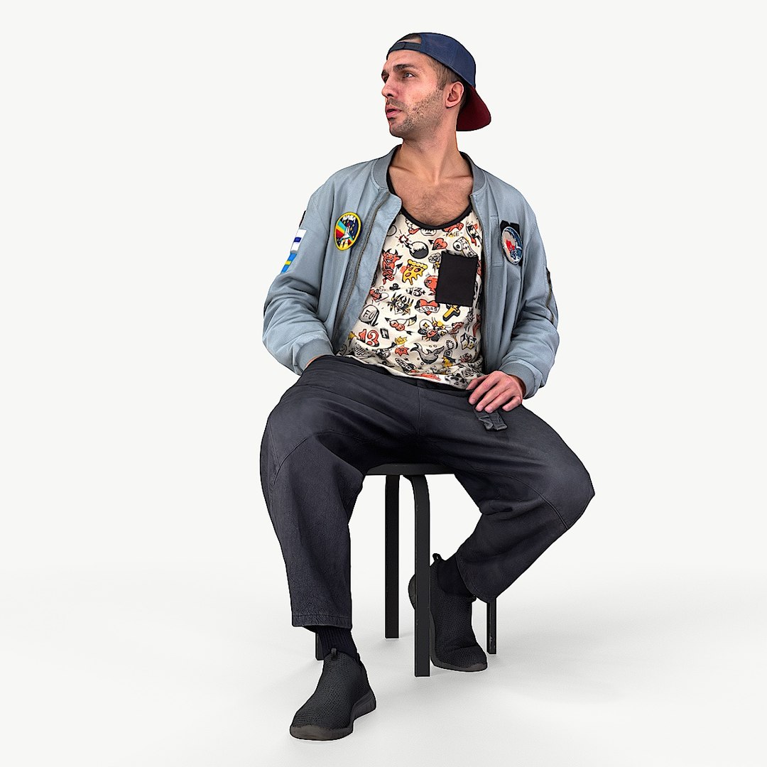 3D Urban Chill Boy In Casual Pose With Stylish Outfit - TurboSquid 2097950