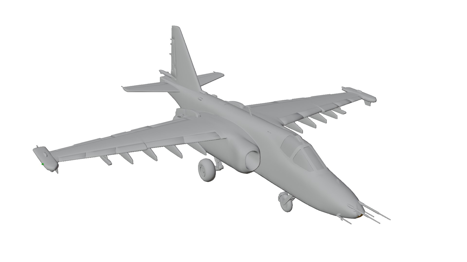 3D Model Sukhoi SU-25 Frogfoot Jet Fighter Aircraft - TurboSquid 2328809