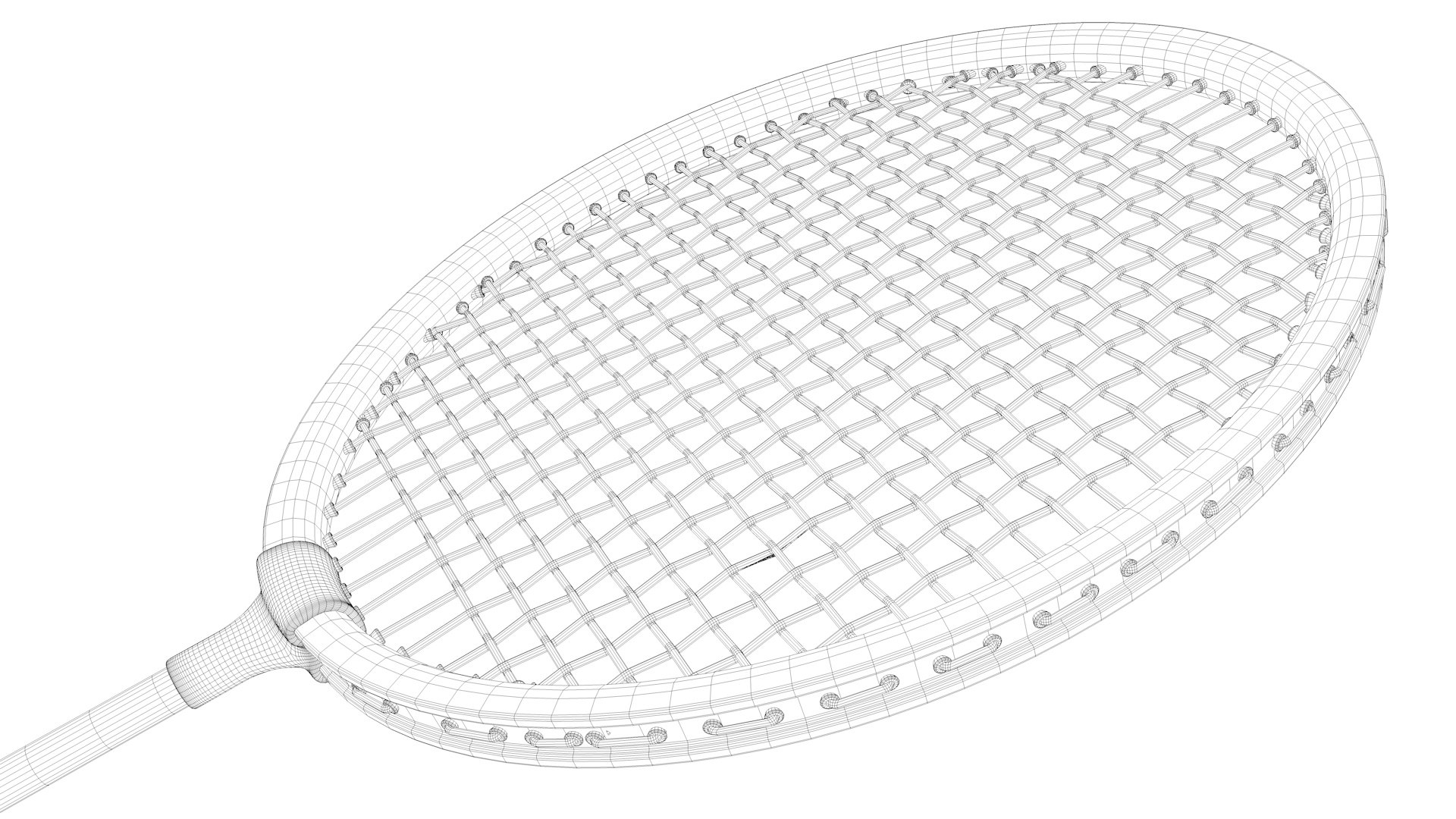 3D Badminton Racket Model - TurboSquid 1767265