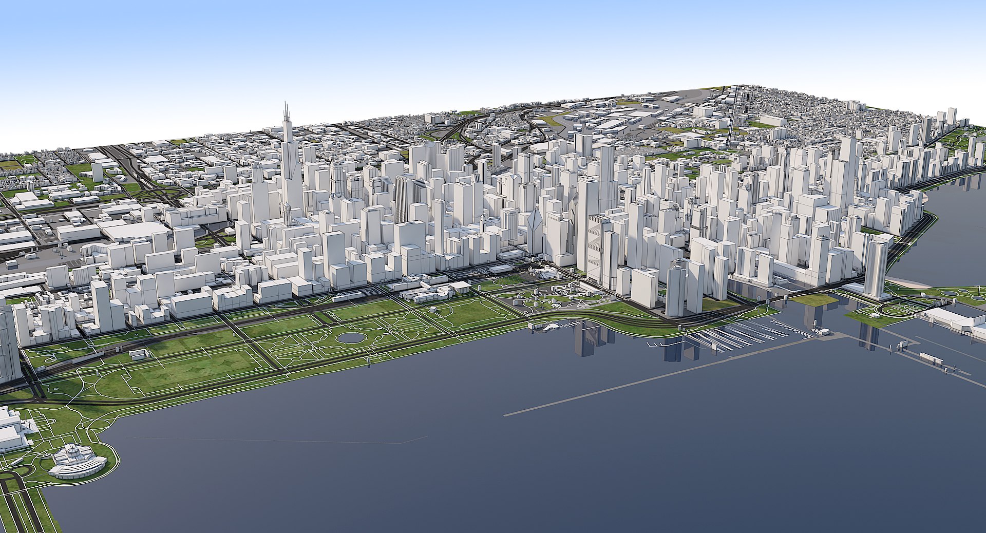 3D Chicago Downtown Cityscape 2019 - TurboSquid 1448754