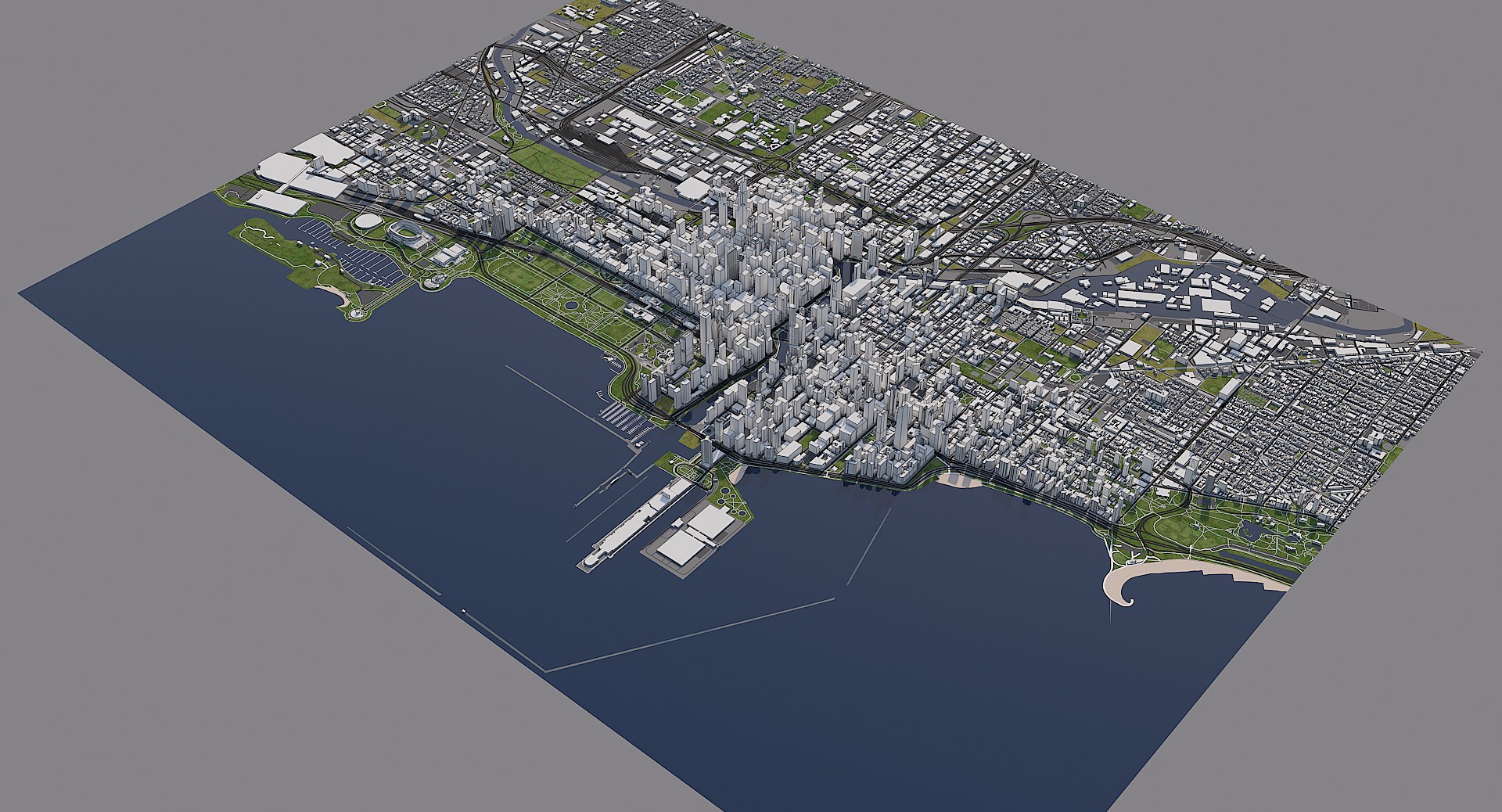 3D Chicago Downtown Cityscape 2019 - TurboSquid 1448754