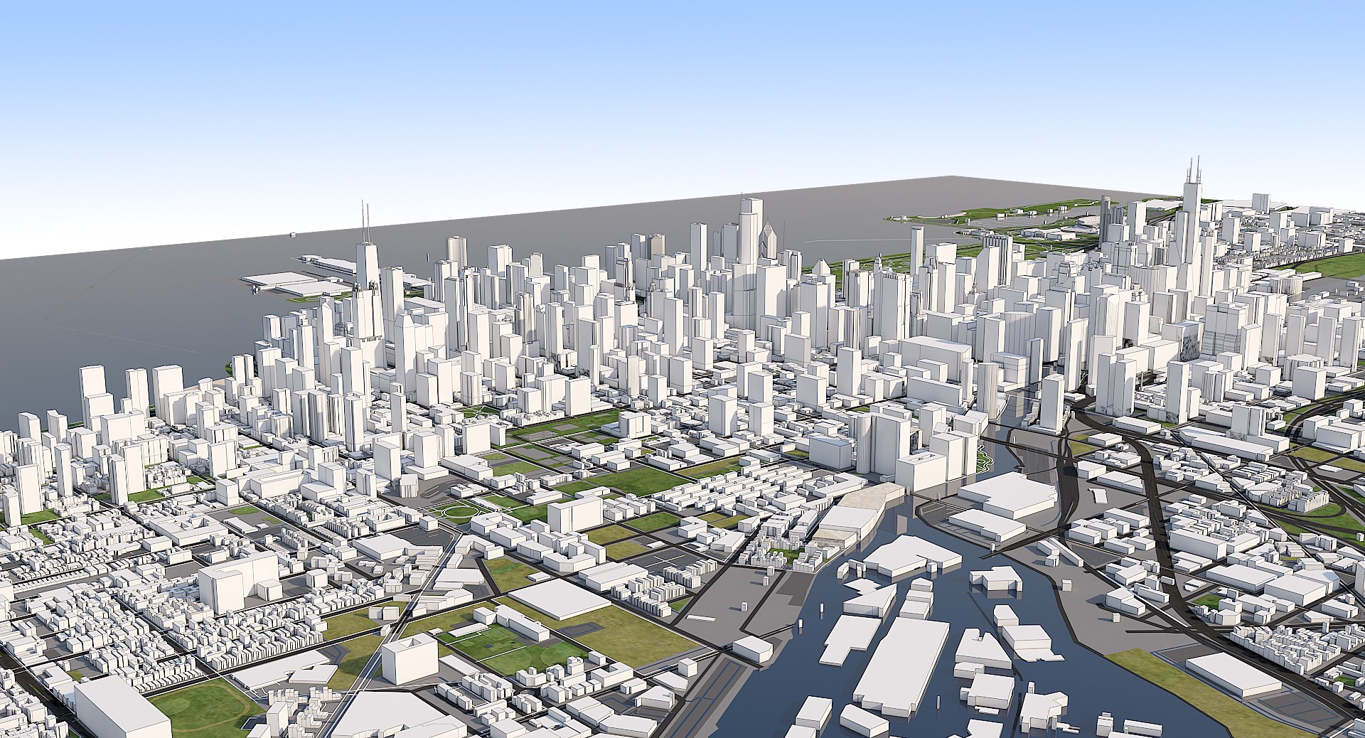 3D Chicago Downtown Cityscape 2019 - TurboSquid 1448754