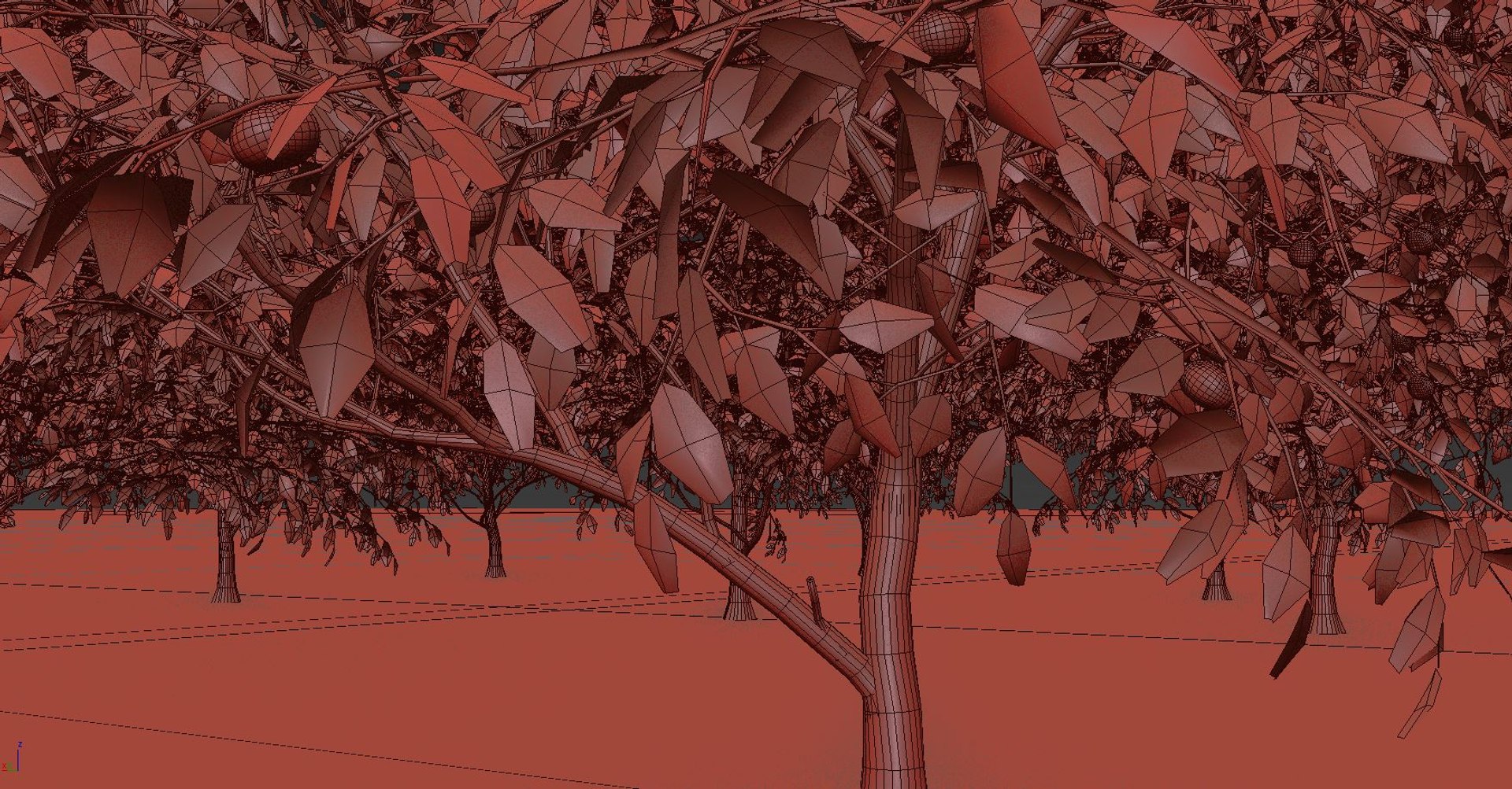 Realistic Fruit Tree Woods Model - TurboSquid 1363371