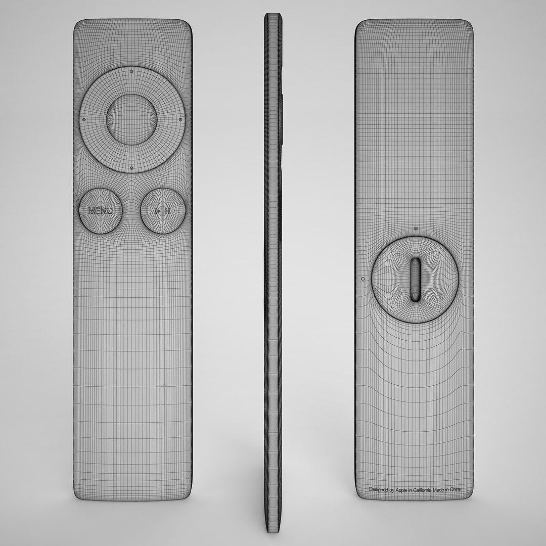 3d apple tv remote model